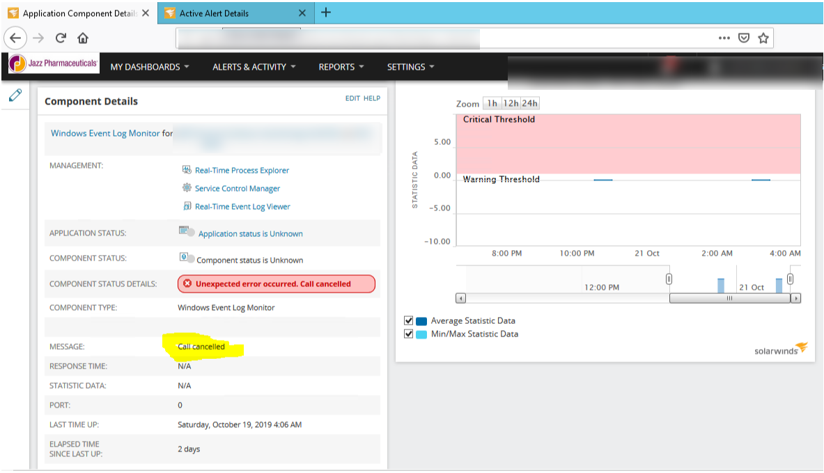 Unexpected error occurred - Call was canceled by the message filter. (Exception from HRESULT ...