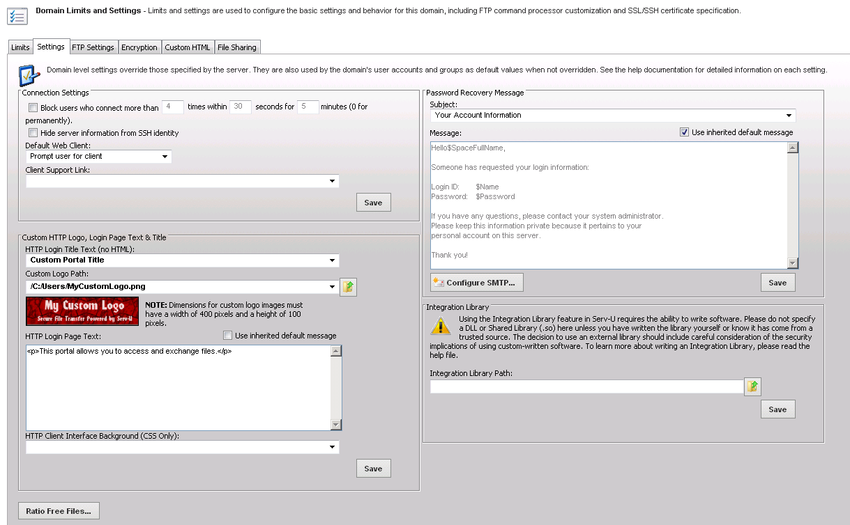 Serv-U Web Client Customization (Basic Branding)