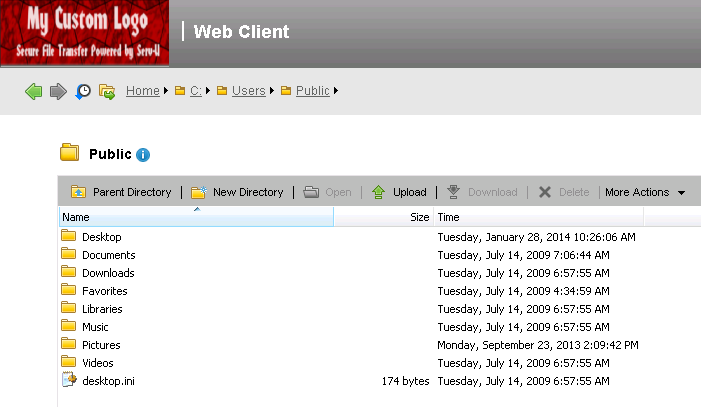 Serv-U Web Client Customization (Basic Branding)
