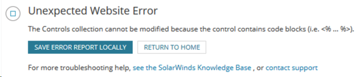 The Controls collection cannot be modified because the control contains ...