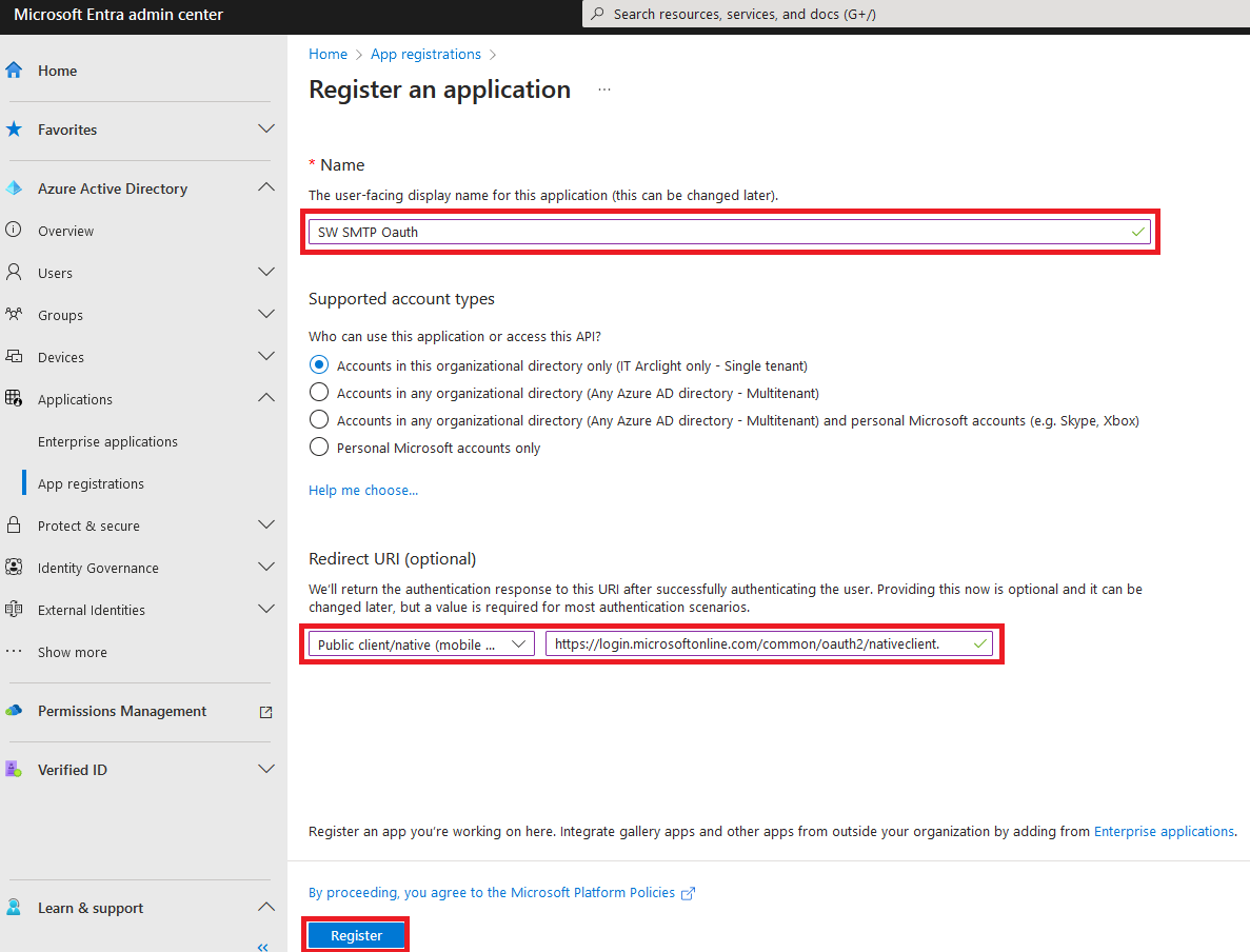 How to configure SMTP using EWS OAuth 2.0