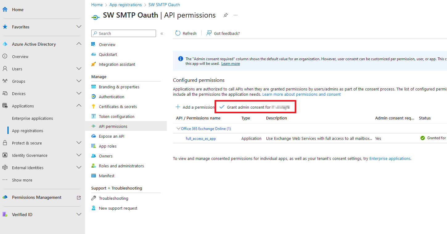 How to configure SMTP using EWS OAuth 2.0