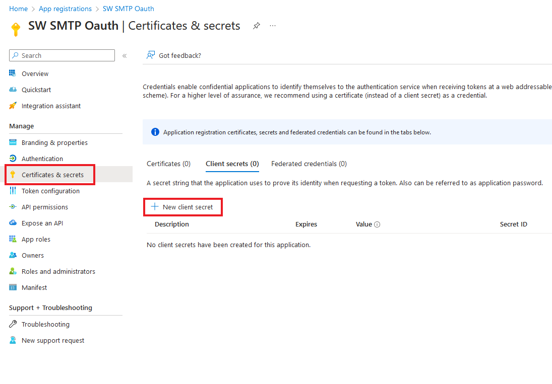 How to configure SMTP using EWS OAuth 2.0