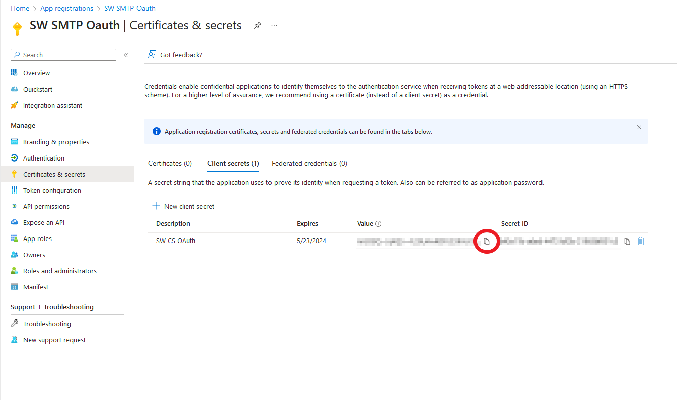 How to configure SMTP using EWS OAuth 2.0