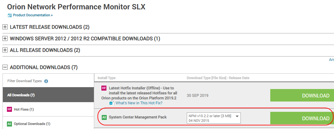Install and configure the SolarWinds Management Pack