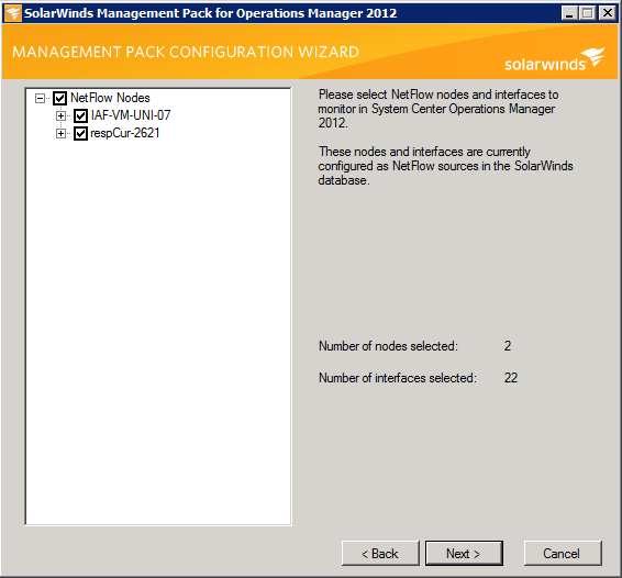 Install and configure the SolarWinds Management Pack