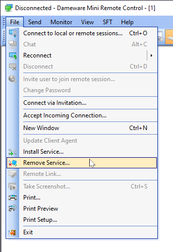 Install the Dameware Mini Remote Control (DMRC) client Agent Service ...