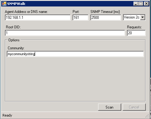 Verify device data for NPM and SAM using SNMPwalk