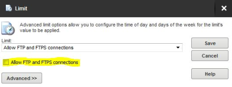 Configure Serv-U to use SFTP as the default file transfer protocol