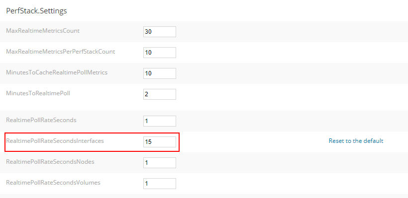 PerfStack real-time polling for interface utilization shows incorrect values and spikes in Orion ...
