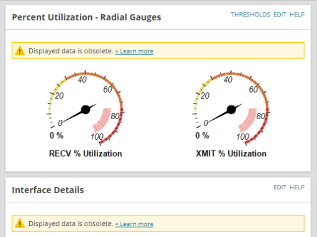 Displayed data is obsolete and Graph data is not available in NPM