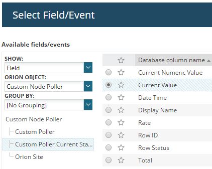 Create custom poller alert in Orion
