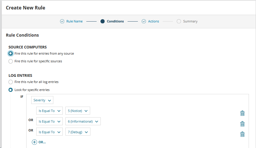 Create Syslog or Trap discard rule in Orion Log Viewer or Log Analyzer
