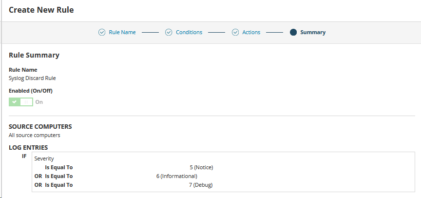Create Syslog or Trap discard rule in Orion Log Viewer or Log Analyzer