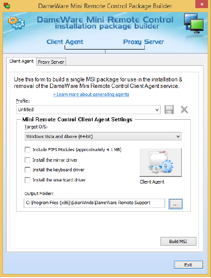 Creating an MSI Package with the Dameware Mini Remote Control Client ...