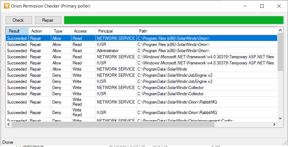 Check permissions using the Orion Permission Checker