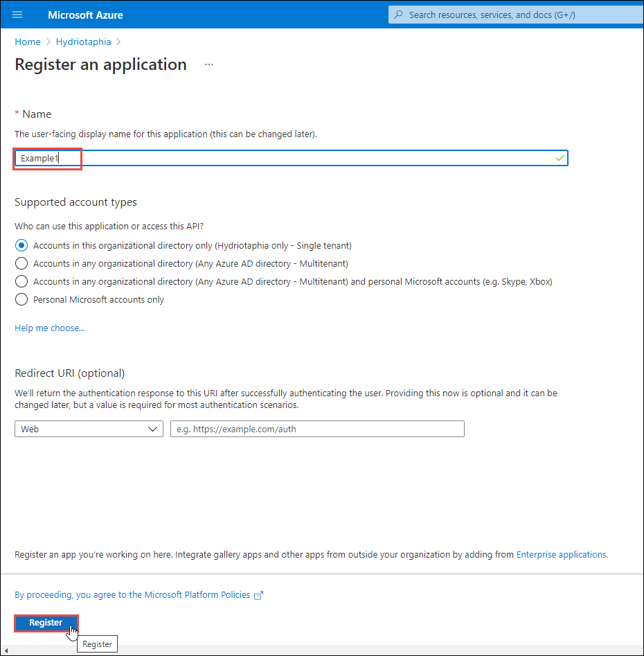 Register Azure Application for integrating Office 365 Management API with SEM