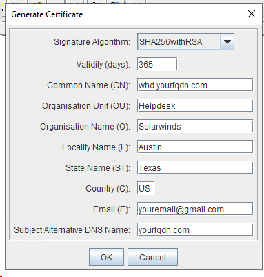 Creating a new keystore to install the SSL Certificate in the Web Help ...