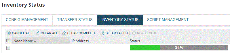 Stuck inventory status during inventory scans in NCM