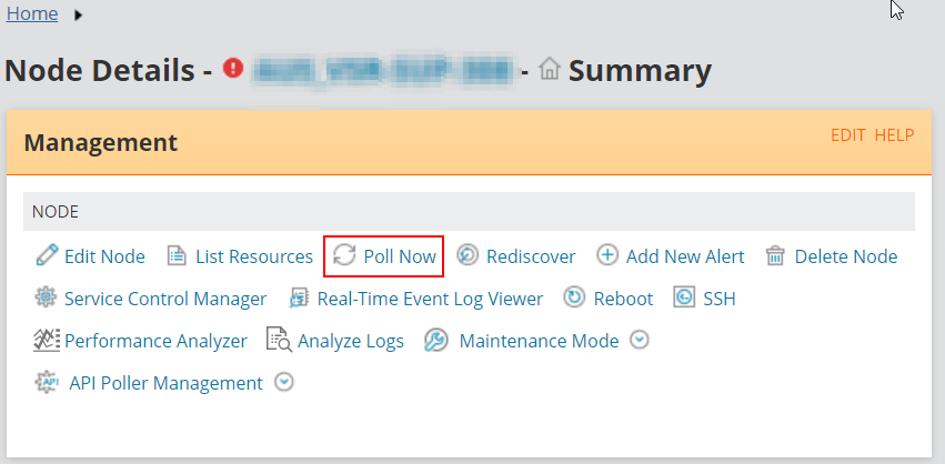How to change the status and response time from Agent to ICMP in Orion