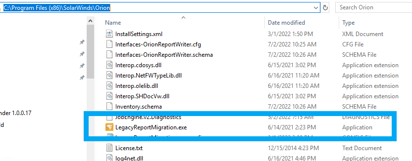 Using the Legacy Report Migration Tool in Orion