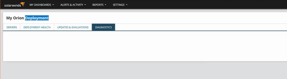 How to gather diagnostics for SolarWinds products