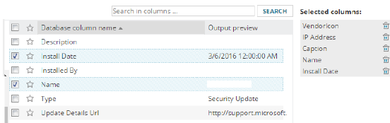Create custom table report in the Orion web console
