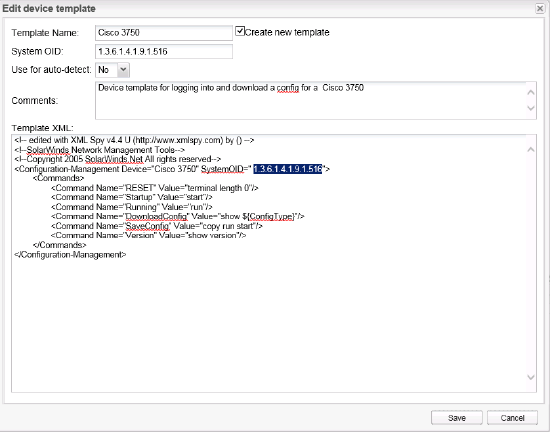 Creating a new Device Template explained in NCM