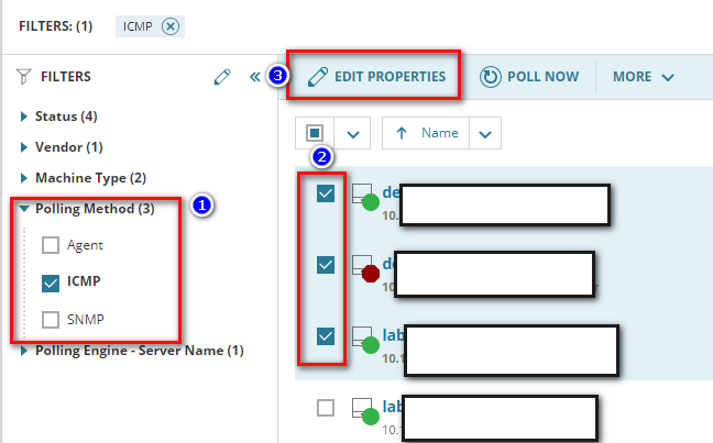 Switch Polling Method to Agent for nodes in bulk