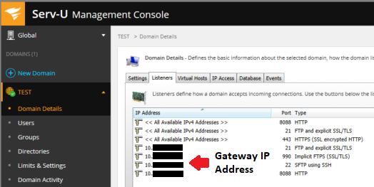 Serv-U Gateway installation instructions for Linux