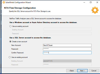 Migrate the NTA Flow Storage database from one SQL server to another