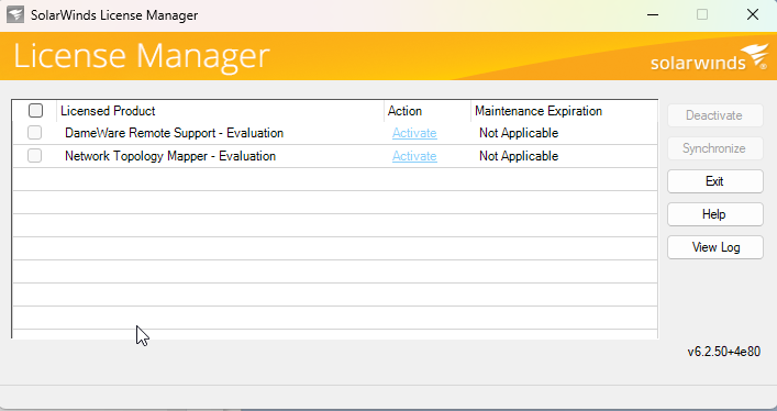 Dameware License Offline Activation