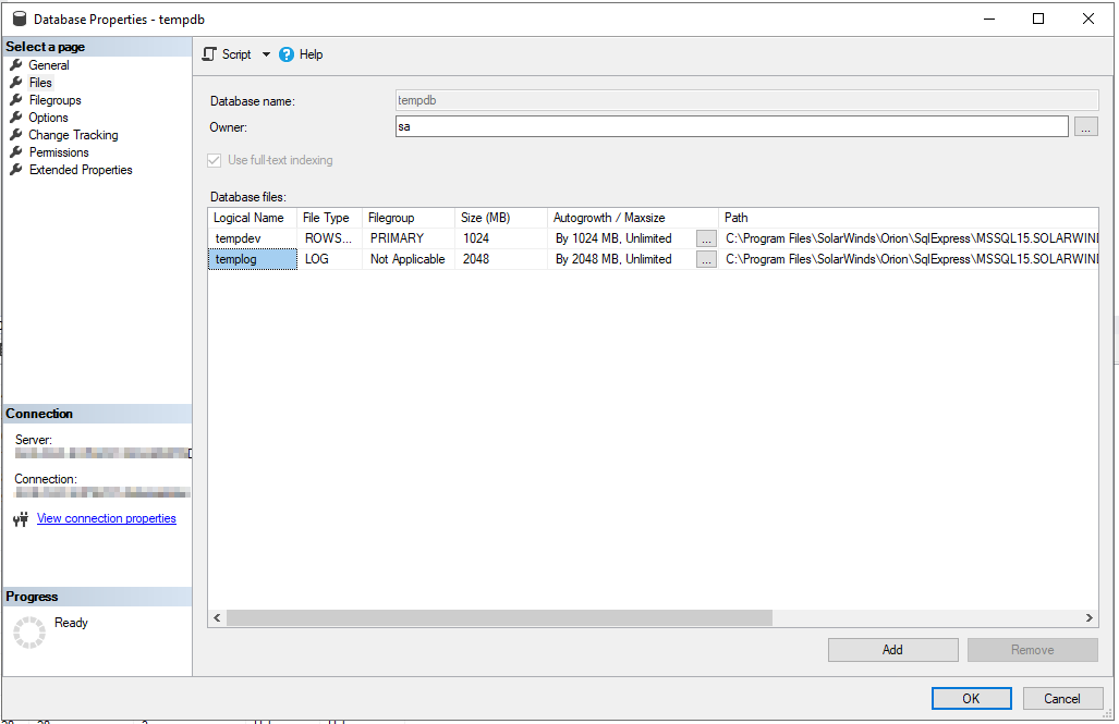 Adjusting SQL Server Settings