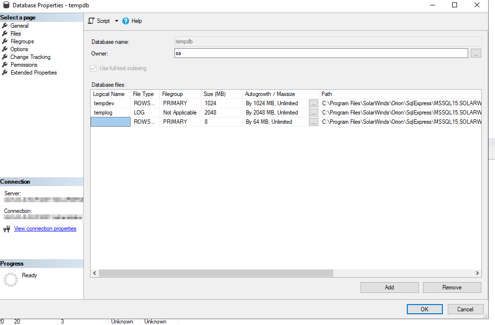 Adjusting SQL Server Settings