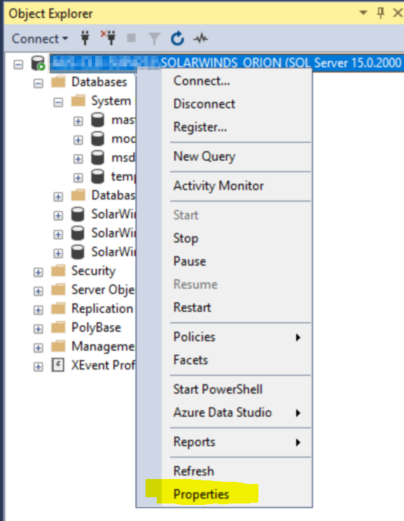 Adjusting SQL Server Settings