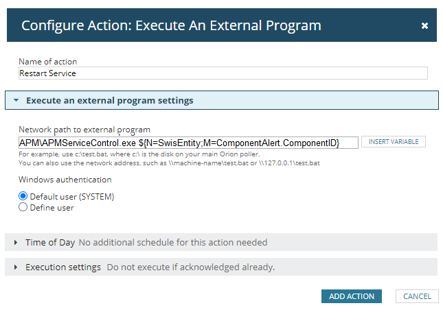 Monitor, alert, and restart a Windows service with SAM