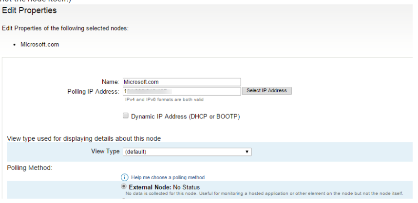 Monitor an external website in SAM