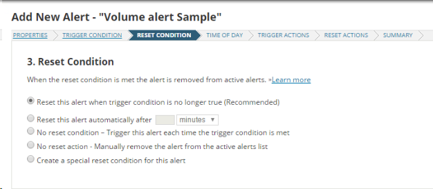 Create an alert for volume space and usage in Orion platform