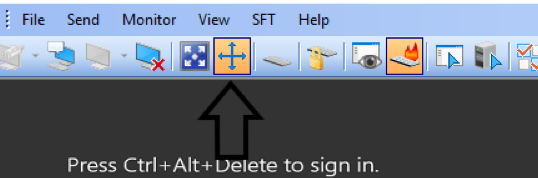 Display Dameware Mini Remote Control in full-screen mode