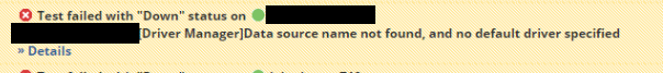 Odbc Data Source Returned An Error Data Source Name Not Found And No Default Driver Specified