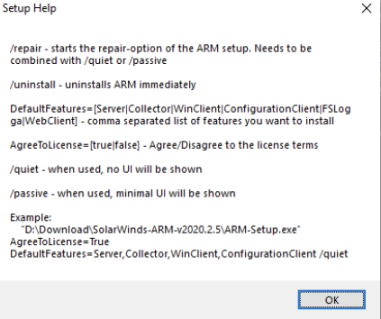How to install ARM silently