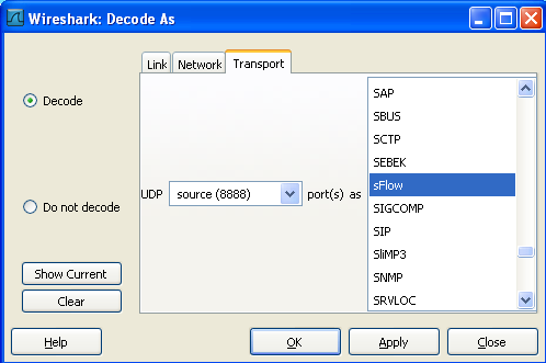Breaking down sFlow packet in Wireshark