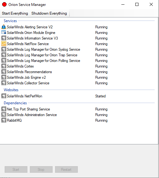 How to Start, Stop, or Restart Orion Services with the Orion Service ...